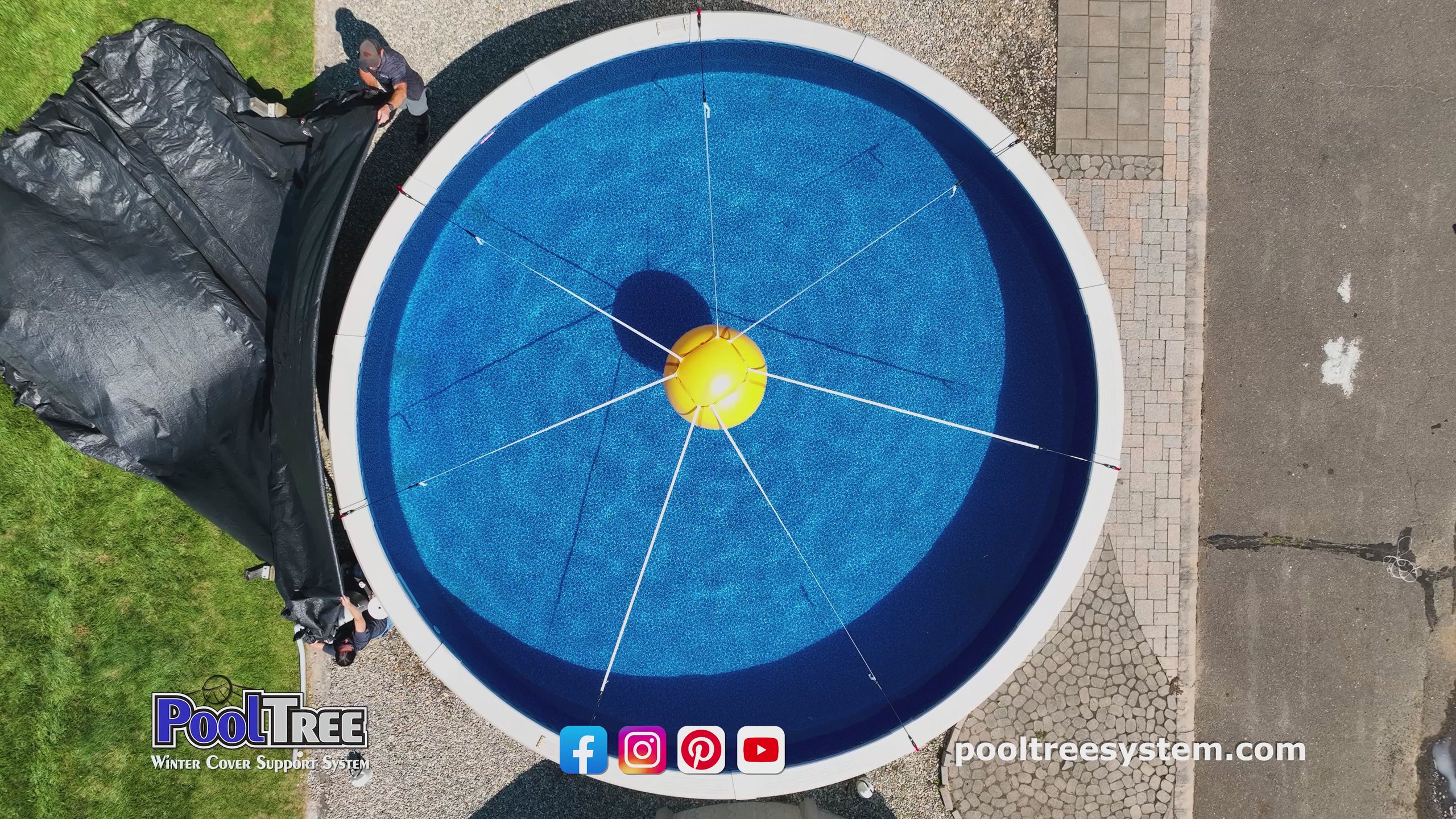 Above Ground Pool Winter Cover Support System – PoolTree System LLC